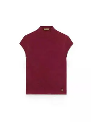 Momoni Sleeveless Mock Neck Top