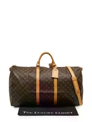 LOUIS VUITTON 60 Keepall Bandoulière Travel Bag - Brown