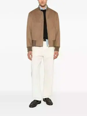 LARDINI Ribbed-trim Zip-fastening Jacket