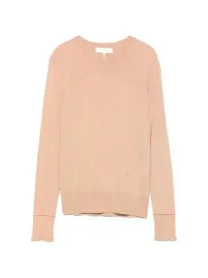 Chloé Fine-knit Crew-neck Sweater - Orange