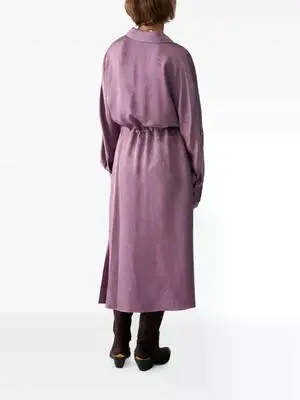 Liu Jo Midi Dress In Jacquard Satin