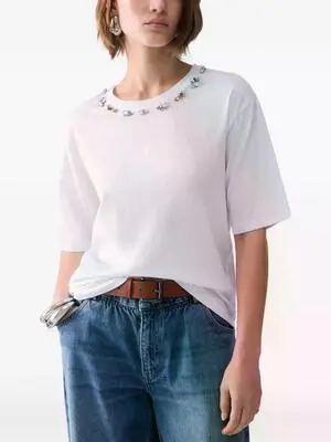 Liu Jo Jewel Embellished Crewneck T-shirt