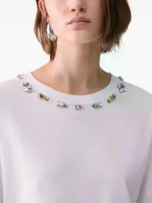 Liu Jo Jewel Embellished Crewneck T-shirt
