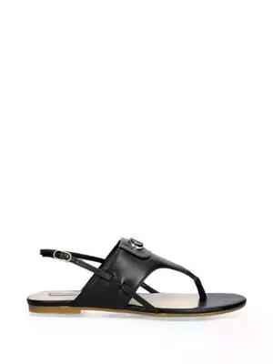 Liu Jo Logo-plaque Buckled-strap Sandals - Black