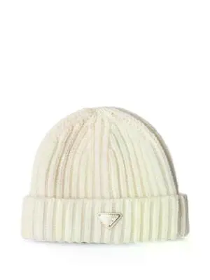 Prada Wool Beanie - Neutrals