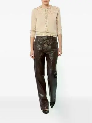 Isabel Marant Étoile Brinley Lamb Leather Trousers With Carabiner Detail