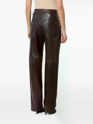 Isabel Marant Étoile Brinley Lamb Leather Trousers With Carabiner Detail