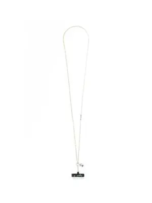 AGNES B. Two-tone Chain Phone Strap - Gold