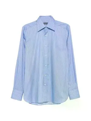 TOM FORD Vertical-stripe Shirt - Blue