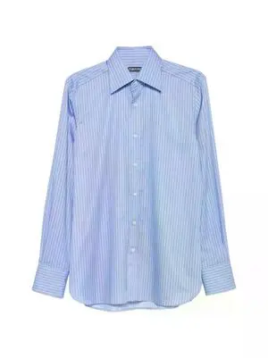TOM FORD Vertical-stripe Shirt - Blue