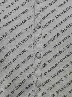 Balenciaga Logo-print Button-up Cardigan