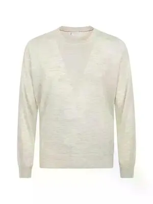 Brunello Cucinelli Fine-knit Long-sleeve Sweater - Neutrals