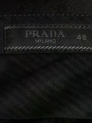 Prada Satin-waistband Gabardine Trousers