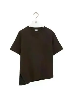 Loewe Asymmetric T-shirt With Anagram Embroidery - Brown