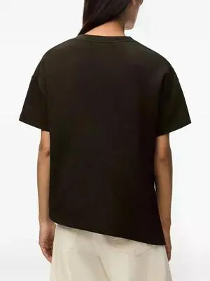 Loewe Asymmetric T-shirt With Anagram Embroidery - Brown