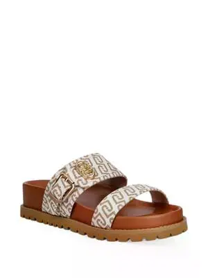 Liu Jo Monogram-print Buckle-fastening Sandals