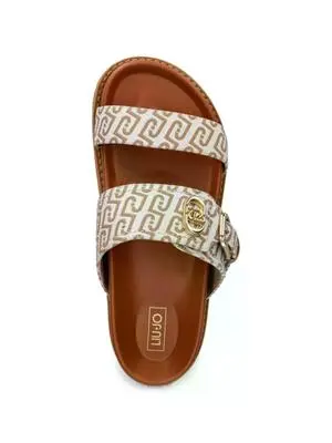 Liu Jo Monogram-print Buckle-fastening Sandals