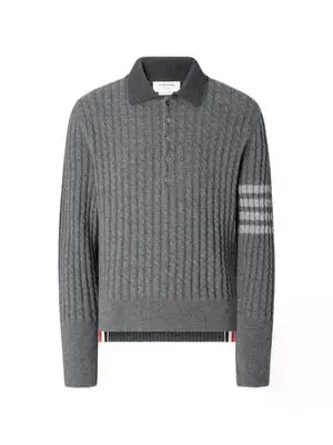 Thom Browne 4-bar Polo Shirt - Grey