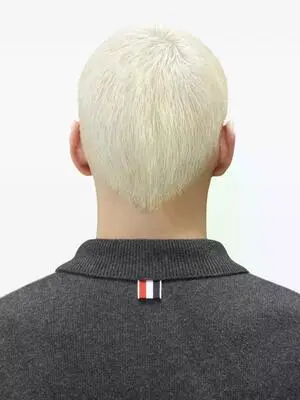 Thom Browne Baby Cable Stitch 4-bar Long Sleeve Polo