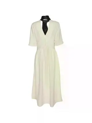 Victoria Beckham Tie-neck Maxi Dress