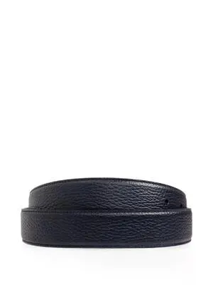 FERRAGAMO Reversible Grained Calf Leather Belt - Blue
