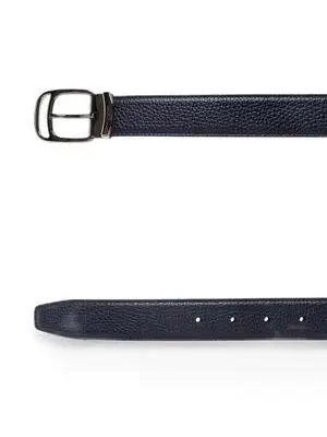 FERRAGAMO Reversible Grained Calf Leather Belt