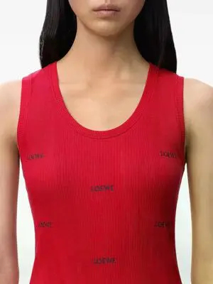 Loewe Ribbed Knit Logo Tank Top