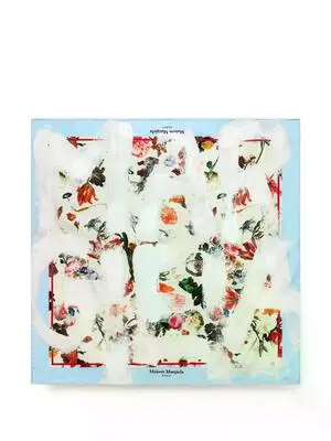 MAISON MARGIELA Floral-print Silk Pocket Square