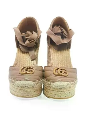 Gucci Gg Marmont Quilted Leather Espadrille Wedges