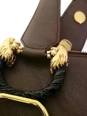 BVLGARI Lion Head Leather Shoulder Bag