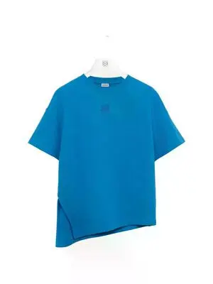 Loewe Asymmetric T-shirt With Anagram Embroidery - Blue