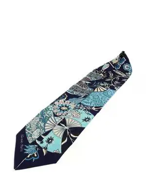 Hermès Fleurs Et Papillons De Tissus Twilly Scarf