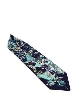 Hermès Fleurs Et Papillons De Tissus Twilly Scarf