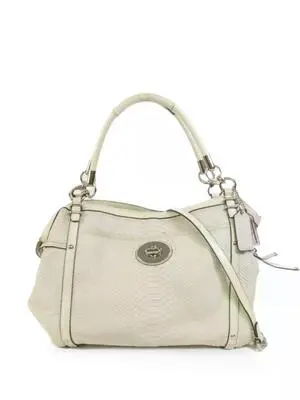 COACH VINTAGE Snake-effect Turn-lock Shoulder Bag - Neutrals