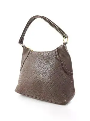 Bally Embossed Leather Shoulder Bag