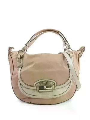 COACH VINTAGE Embossed-leather Shoulder Bag - Neutrals