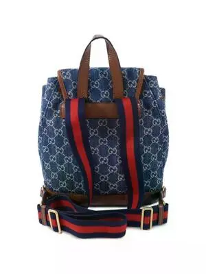 Gucci Gg Monogram Denim Backpack