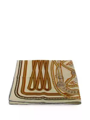 Hermès Equestrian-print Scarf - Neutrals