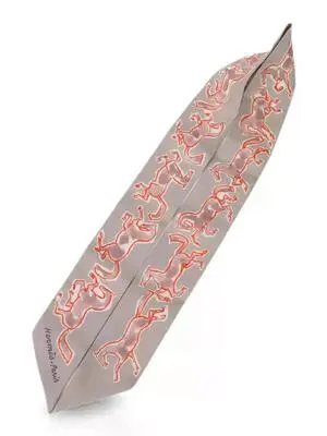 Hermès Chevaux En Liberté Twilly Horse-print Scarf