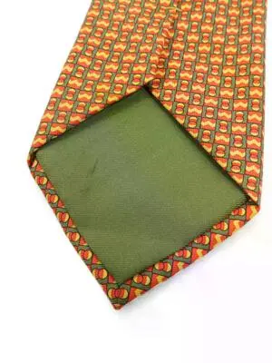 Hermès Geometric-print Silk Tie