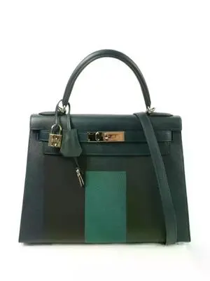 Hermès 2018 28 Kelly Leather Tote Bag - Green
