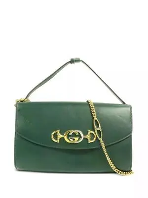 Gucci Zumi Interlocking-g Shoulder Bag - Green