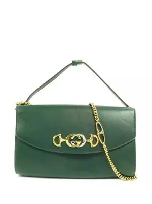 Gucci Zumi Interlocking-g Shoulder Bag - Green