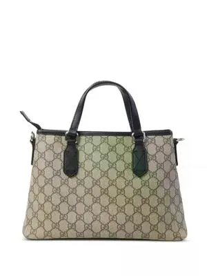 Gucci Gg Supreme Two-way Tote Bag - Neutrals