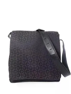 Celine Monogram Canvas Shoulder Bag - Black