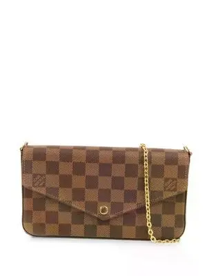 LOUIS VUITTON Félicie Pochette Damier Ebène Shoulder Bag - Brown