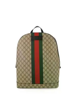 Gucci Gg Supreme Monogram Canvas Backpack - Neutrals