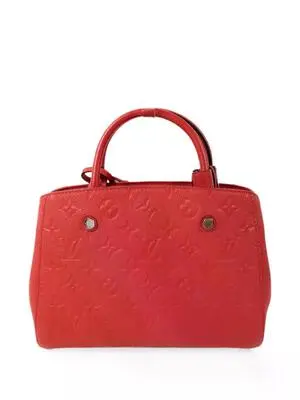 LOUIS VUITTON Montaigne Mm Monogram Empreinte Tote Bag - Red