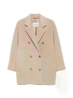 Max Mara Double-breasted Notched-lapel Coat - Neutrals