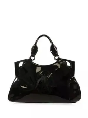 Cartier Logo Patent-leather Tote Bag - Black